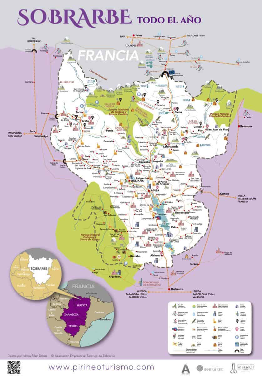 Situation of the Sobrarbe region | Ordesa Sobrarbe